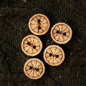 Wooden Orange Slice Buttons Wood Crafts Log Slice Fun Button Flair ...