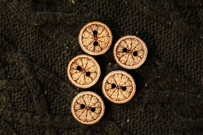 Wooden Orange Slice Buttons Wood Crafts Log Slice Fun Button Flair ...