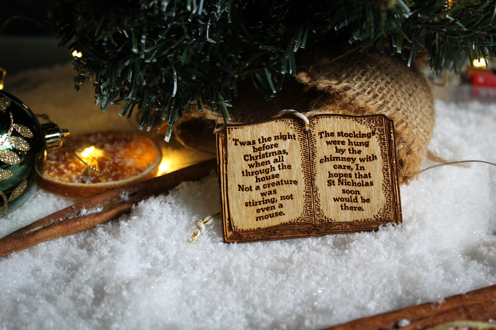 Night Before Christmas Bauble Book Vintage Poem Classic - Etsy