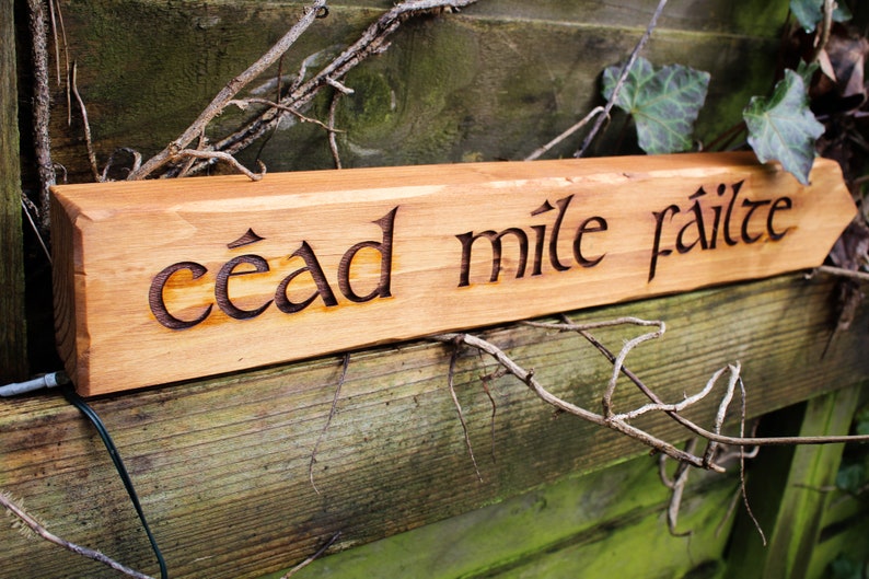 Cead Mile Failte A Thousand Welcomes Irish Welcome Sign Rustic - Etsy UK
