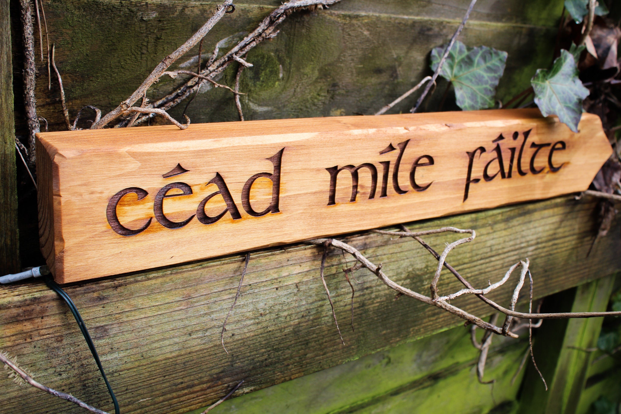 Cead Mile Failte A Thousand Welcomes Irish Welcome Sign Rustic - Etsy UK