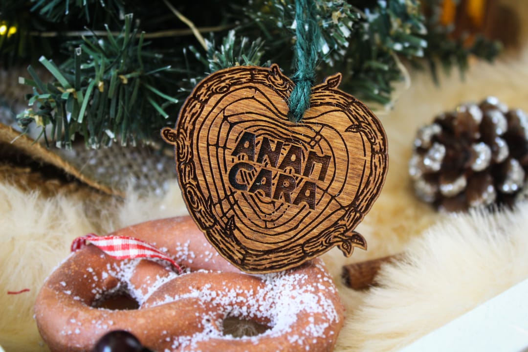 Anam Cara Christmas Ornament Wood Bauble Festive Rustic Handmade Wood ...