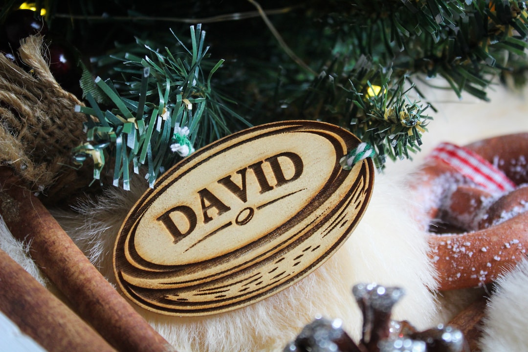 Personalised Rugby Ball Christmas Ornament Union League Sport Rugger ...