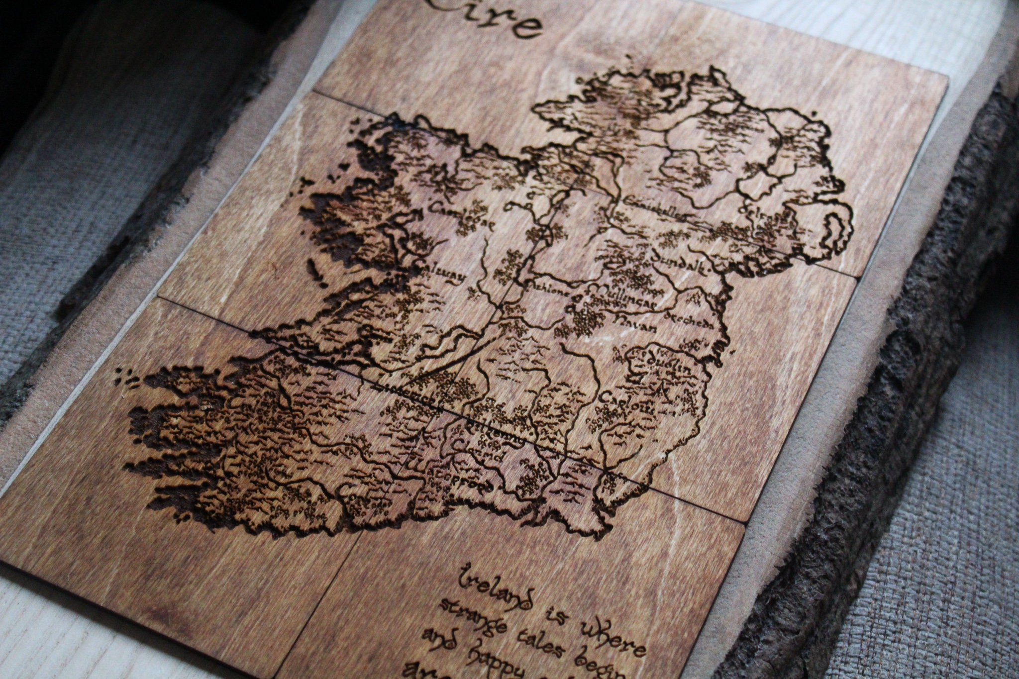 Irish Vintage Map Wooden Coasters Northern Ireland Wood - Etsy UK