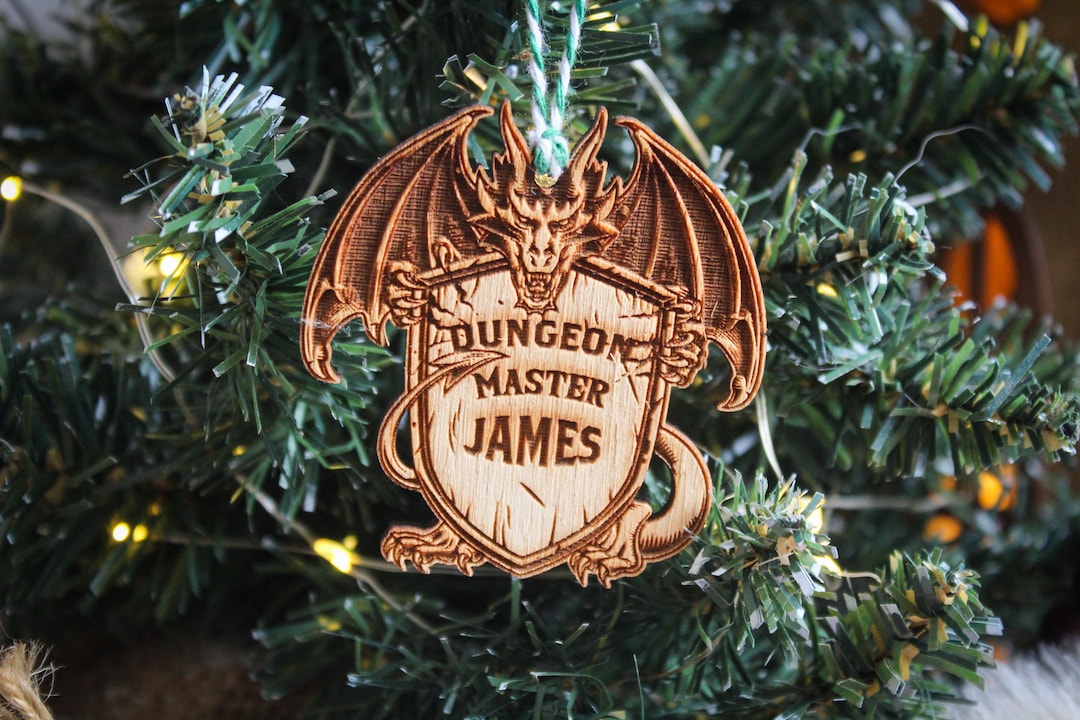 Personalised Role Player Christmas Ornament Fantasy Rpg Dragons Game ...