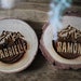 10 X Rustic Log Slice Place Names Personalised Wooden Burned Settings ...