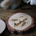 10 X Rustic Log Slice Place Names Personalised Engraved Burned Settings ...