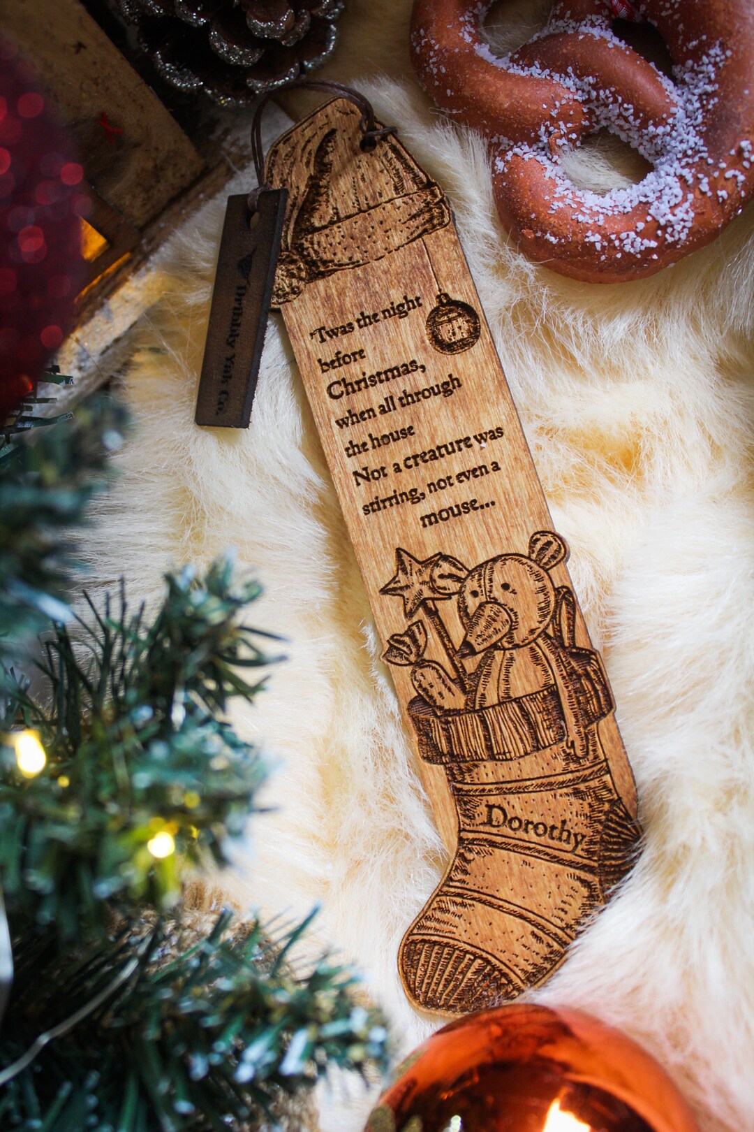 Personalised Wooden Bookmark 'twas the Night Before Christmas Eve Gift ...