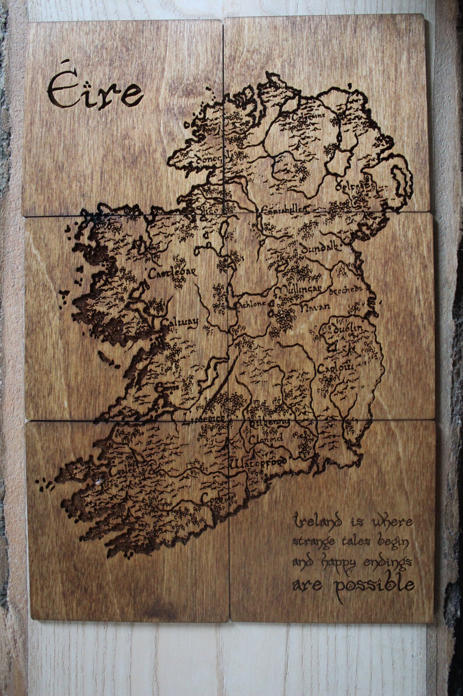Irish Vintage Map Wooden Coasters Northern Ireland Wood - Etsy UK