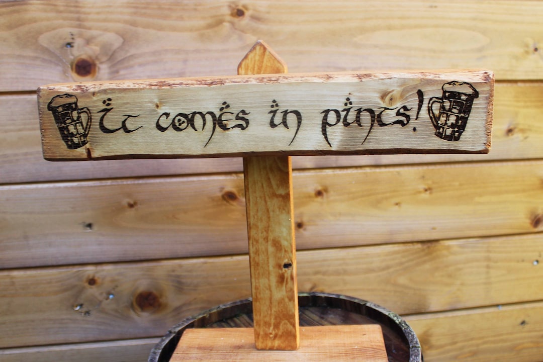 It Comes in Pints Table Sign Fantasy Wedding Decor Package Bar Beers ...