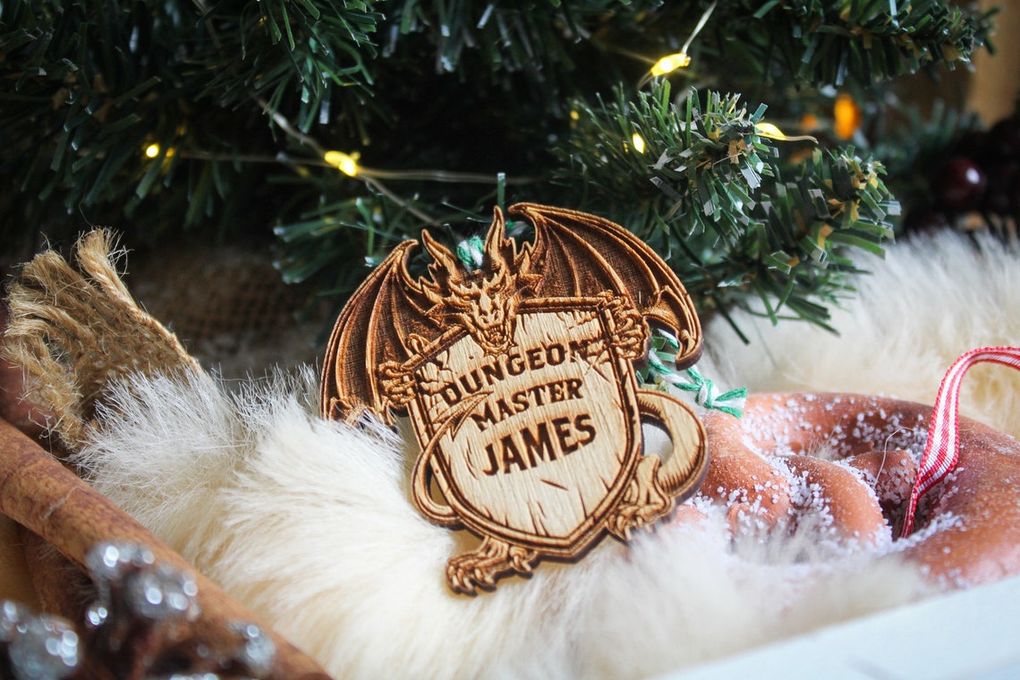 Personalised Role Player Christmas Ornament Fantasy Rpg Dragons Game ...