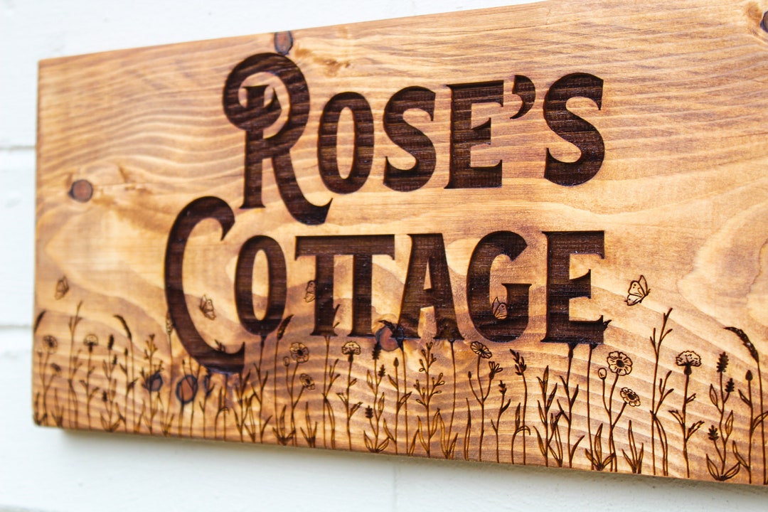 Personalised Wooden Garden House Sign Cottage Shed Dad Holiday Home ...