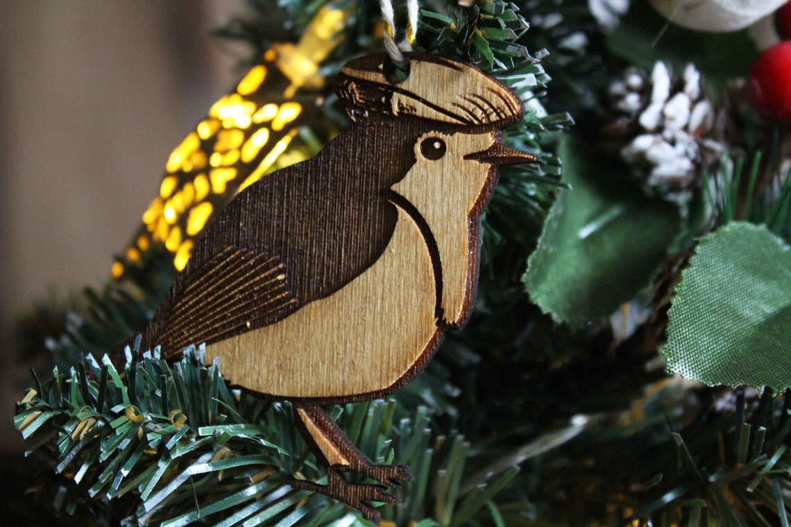 Cute Robin Wooden Christmas Ornament Bauble With Cap Hat Quote - Etsy