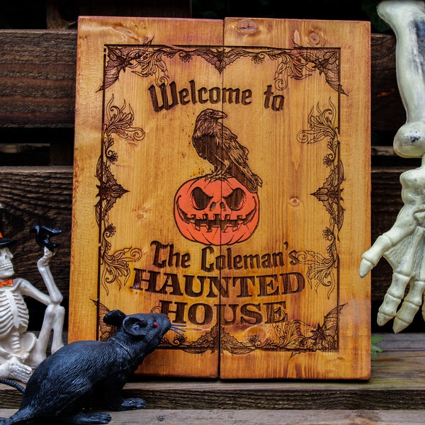Haunted House Sign - Etsy UK