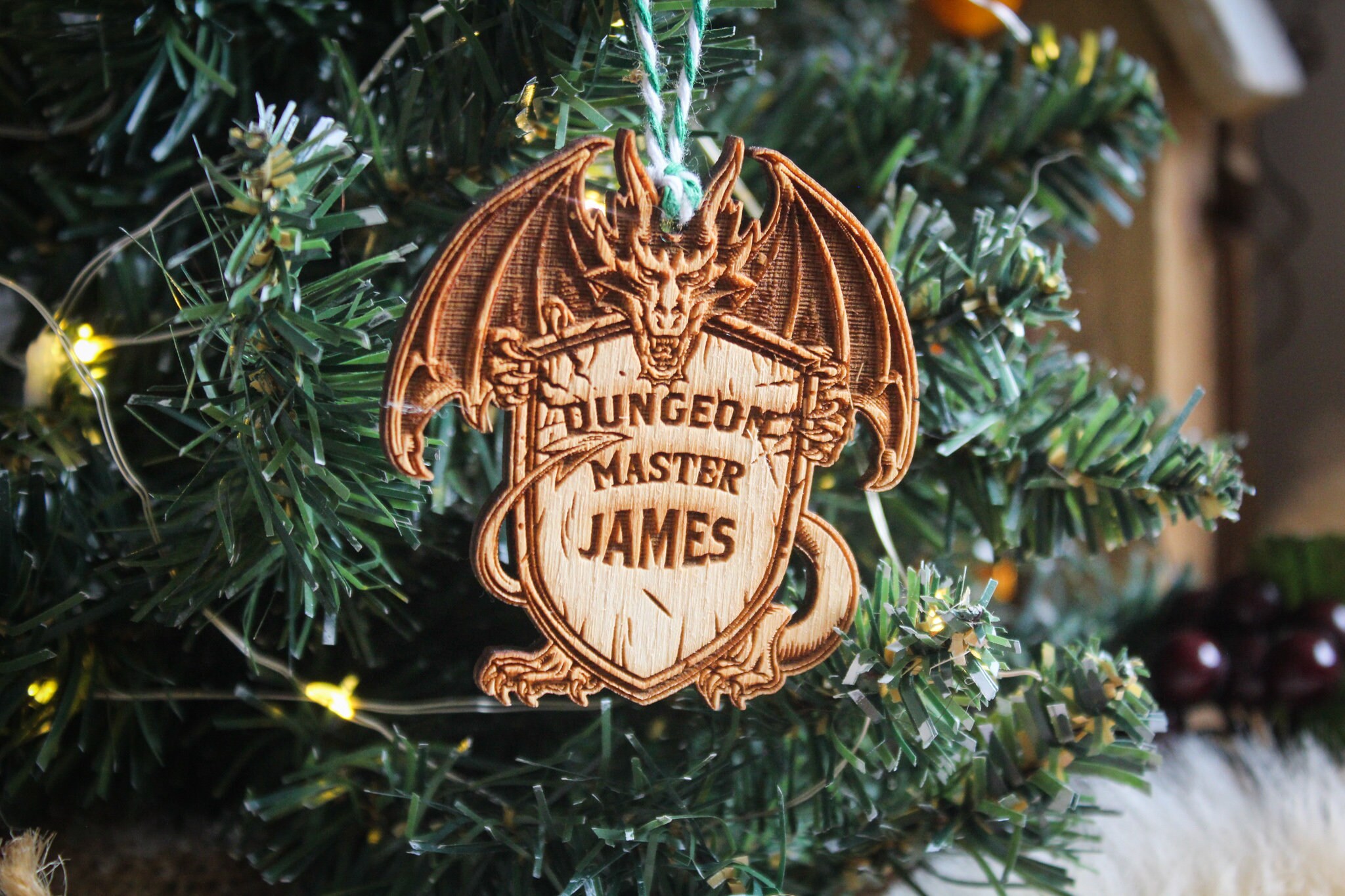 Personalised Role Player Christmas Ornament Fantasy Rpg Dragons Game ...
