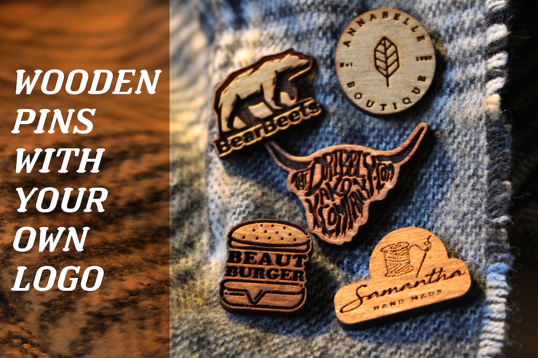 Your Logo as a Pin Small Businesses Wooden Pins Cool Ideas Handmade ...