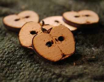 Wooden Log Slice Design Buttons Wood Crafts Log Slice Fun | Etsy