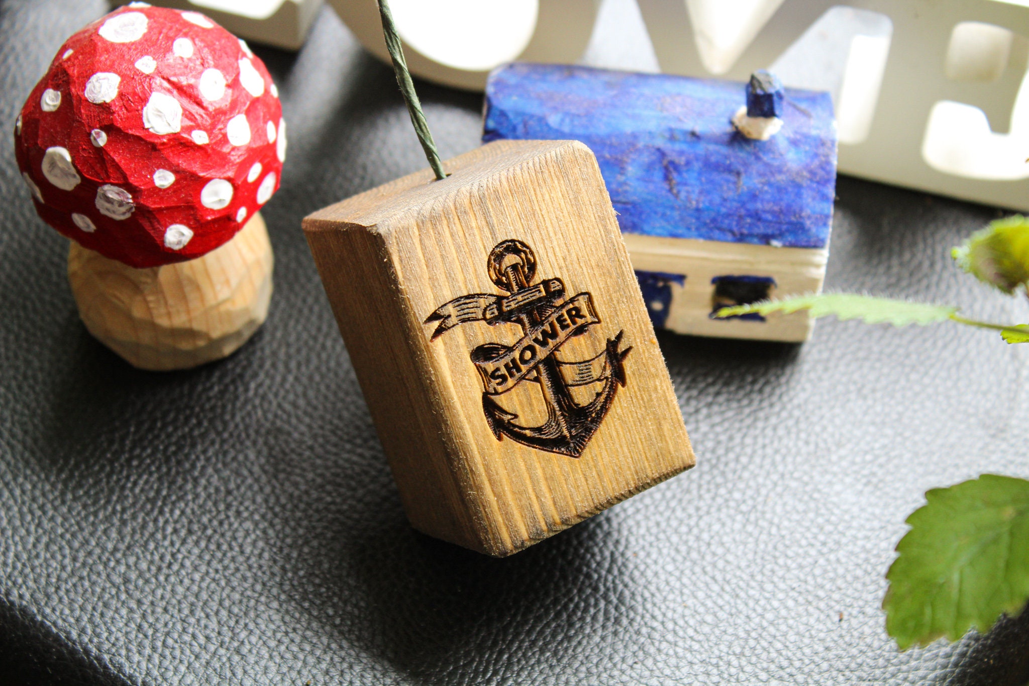 Nautical Anchor Light and Shower Pulls Wooden Sea Ship Boat Type Rustic ...