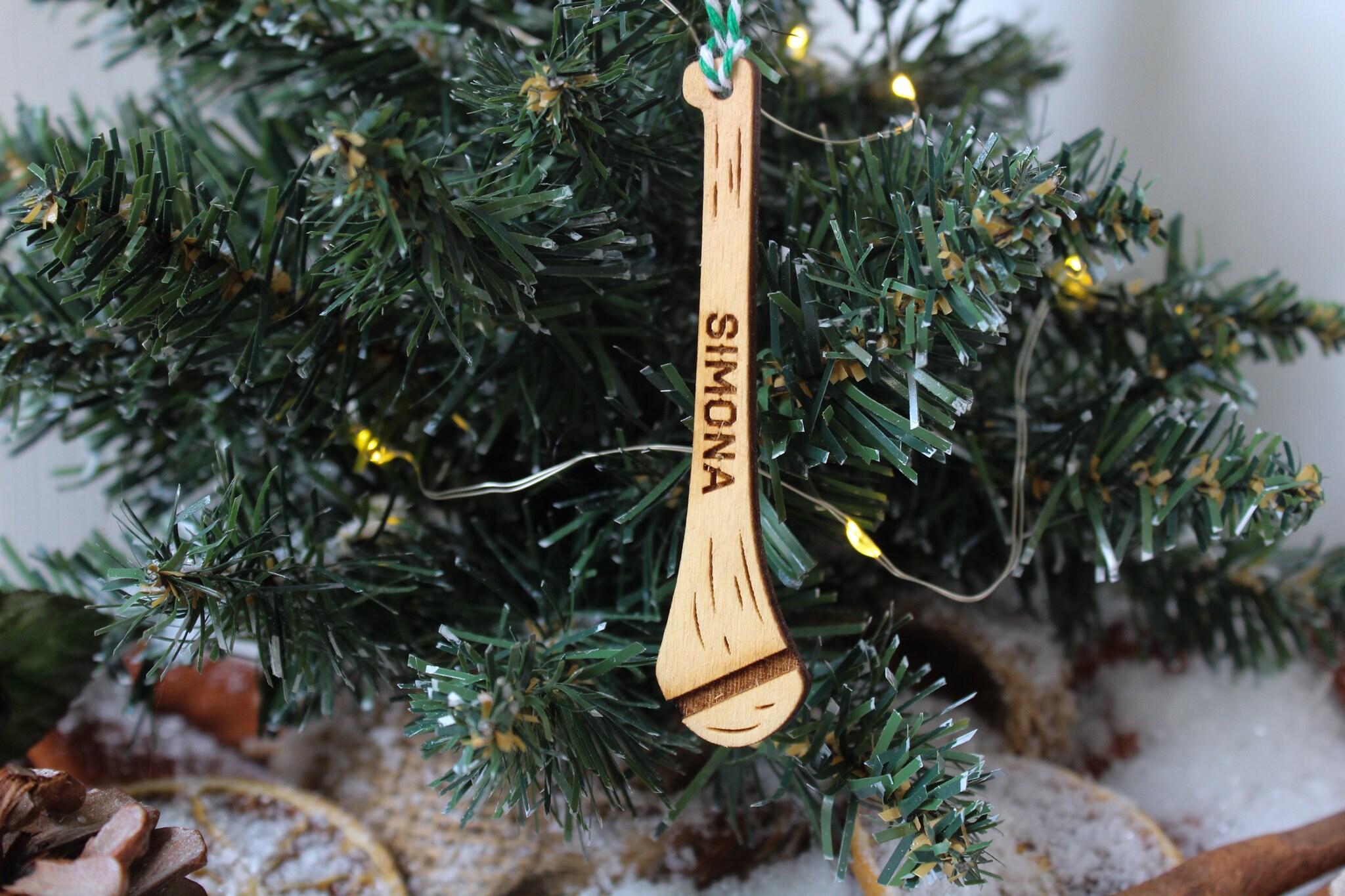 Personalised Hurl Christmas Ornament Hurling Camogie Wood - Etsy Canada