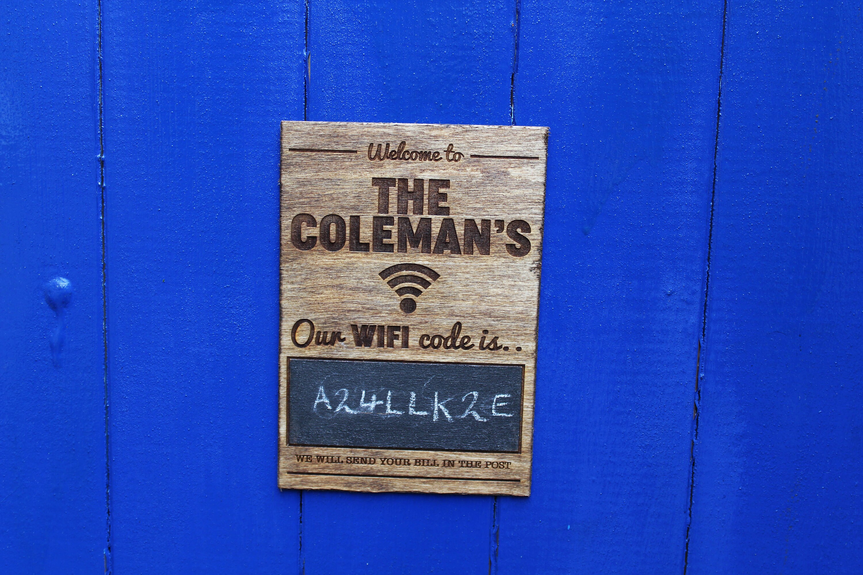 Personalised Wifi Home Sign Custom Chalkboard Wood Burned - Etsy