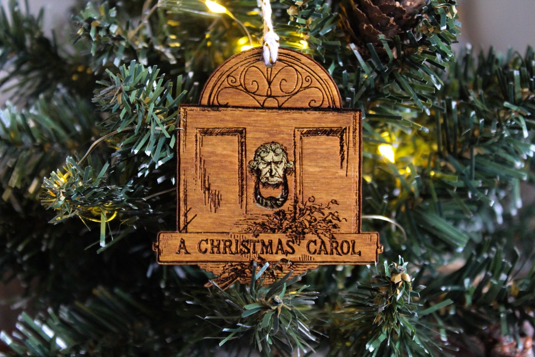 A Christmas Carol Charles Dickens Wooden Ornament Bauble Book Vintage ...