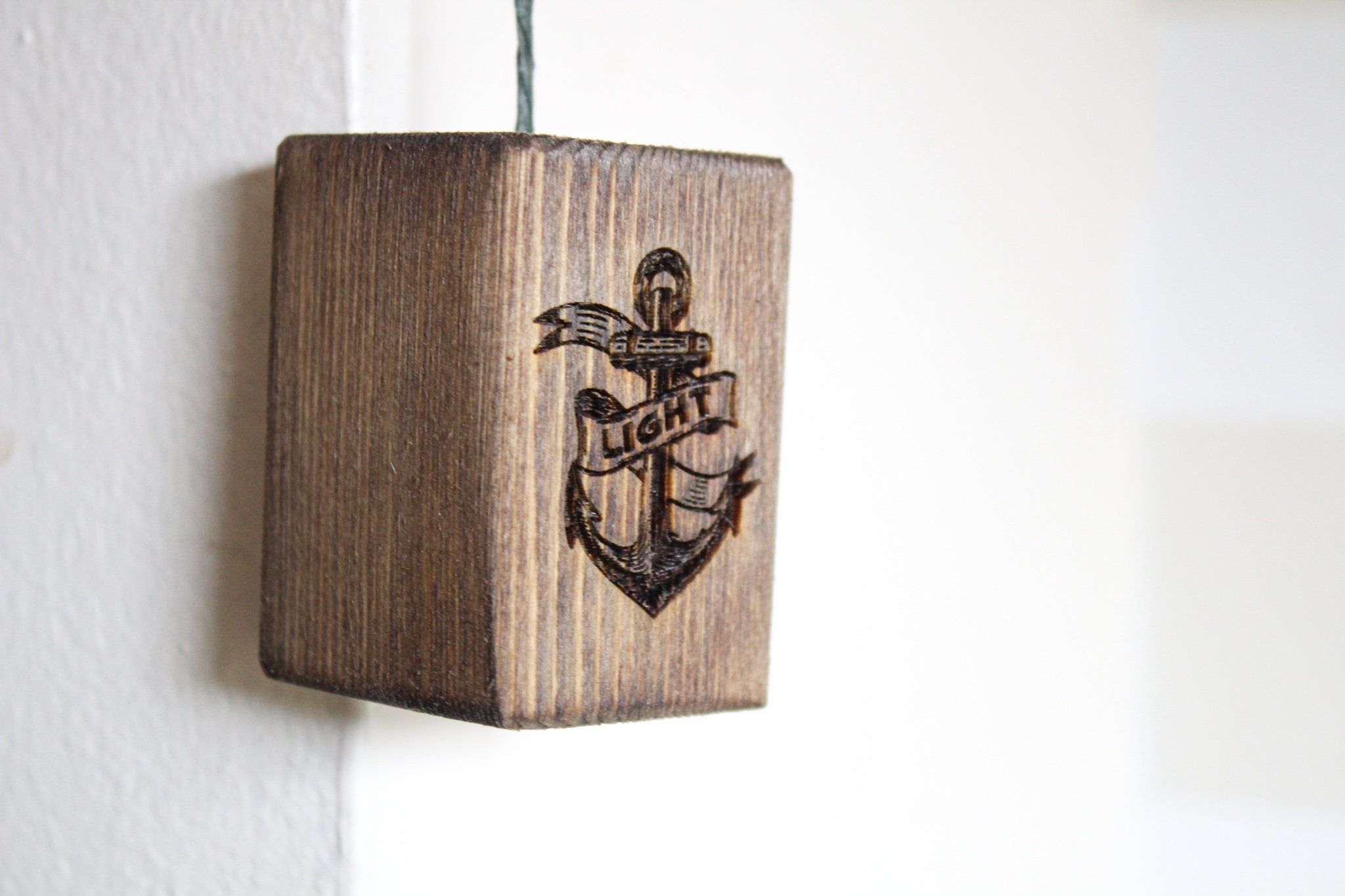 Nautical Anchor Light and Shower Pulls Wooden Sea Ship Boat Type Rustic ...