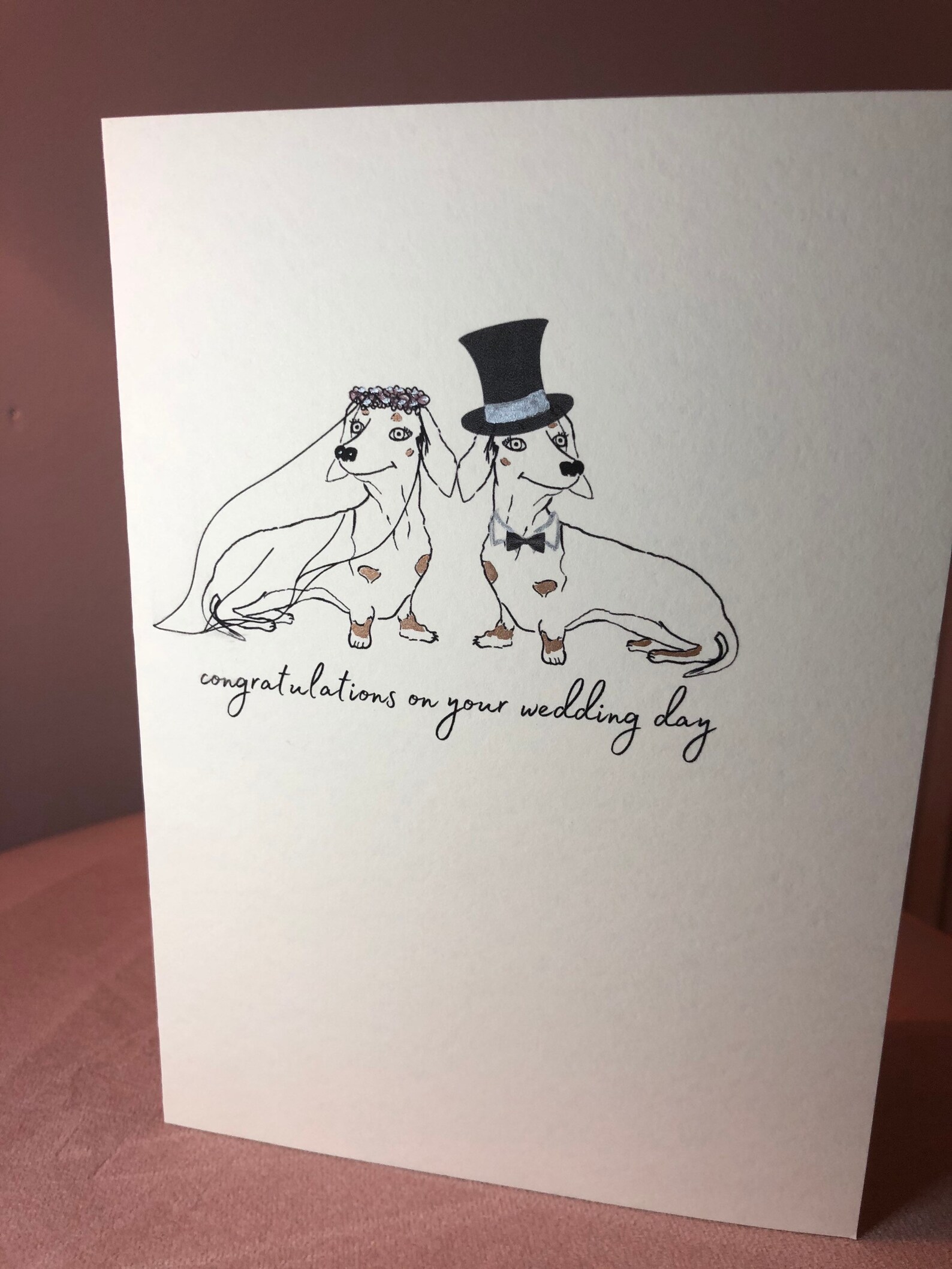 Congratulations on Your Wedding Day, 5x7 Card, Hand Made Greetings Card ...