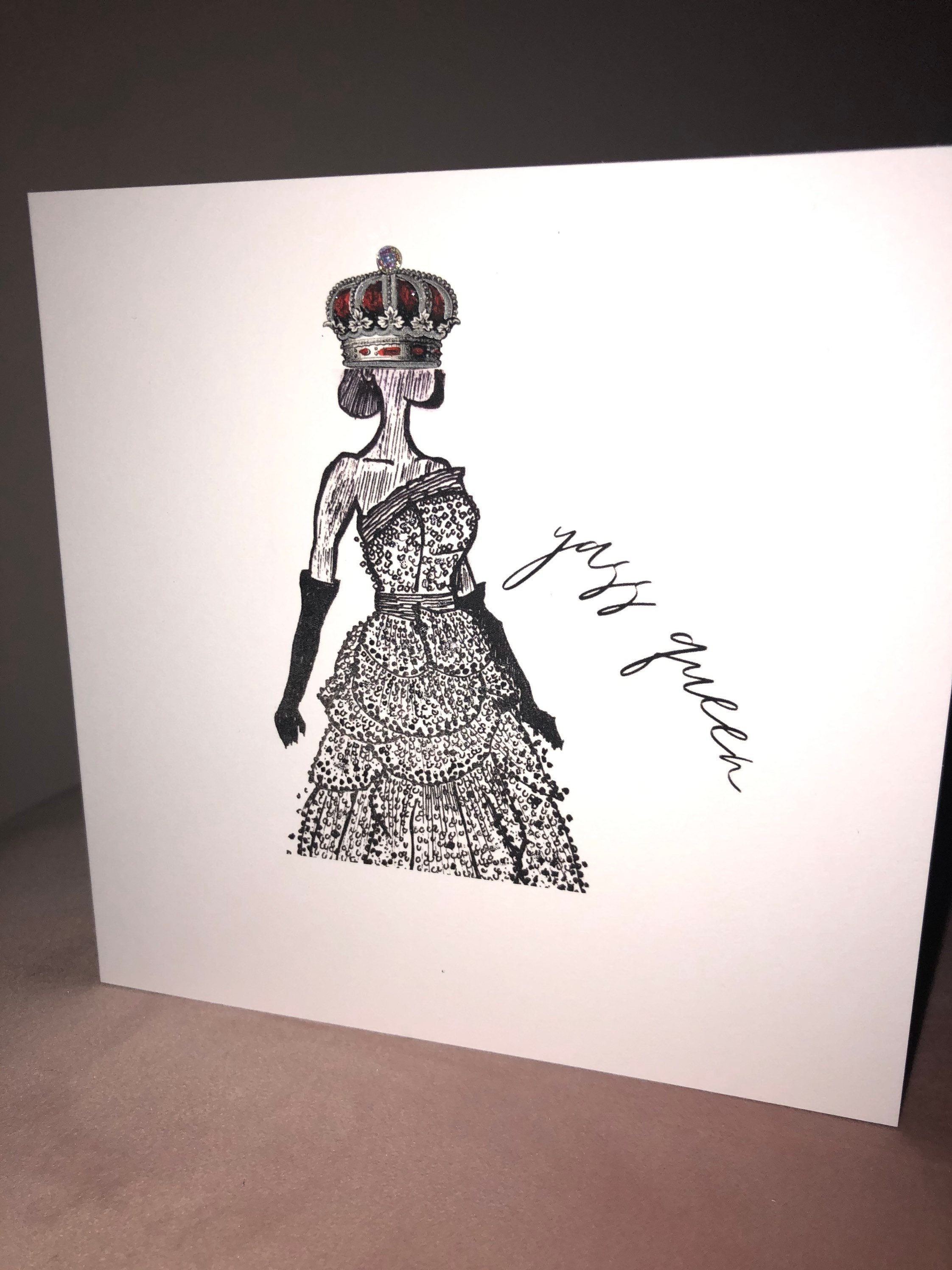Yass Queen Hand Made Greetings Card, Love, 3D Card, Fashion, Crown ...