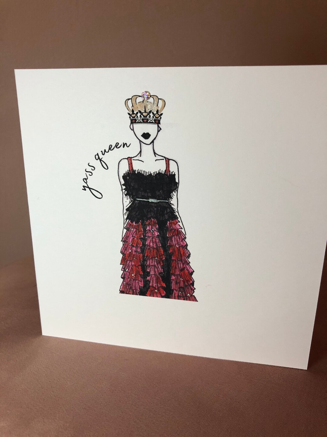 Yass Queen Hand Made Greetings Card Love 3D Card Fashion - Etsy