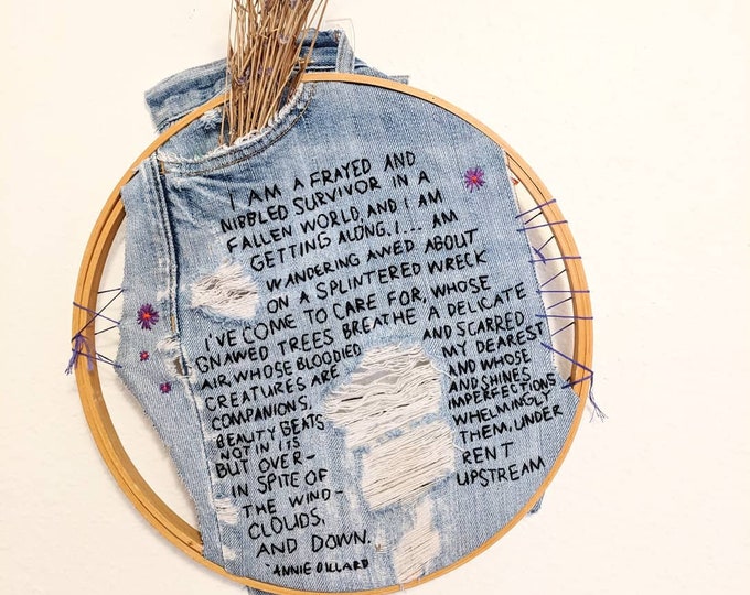 Frayed and Nibbled Annie Dillard Embroidery - Etsy