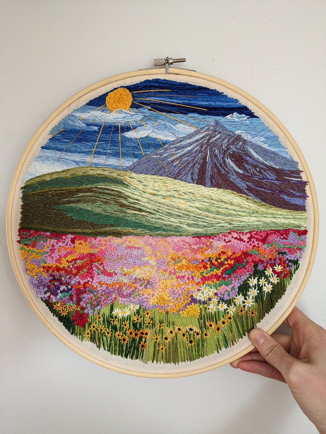 Meadow and Mountain Embroidery - Etsy