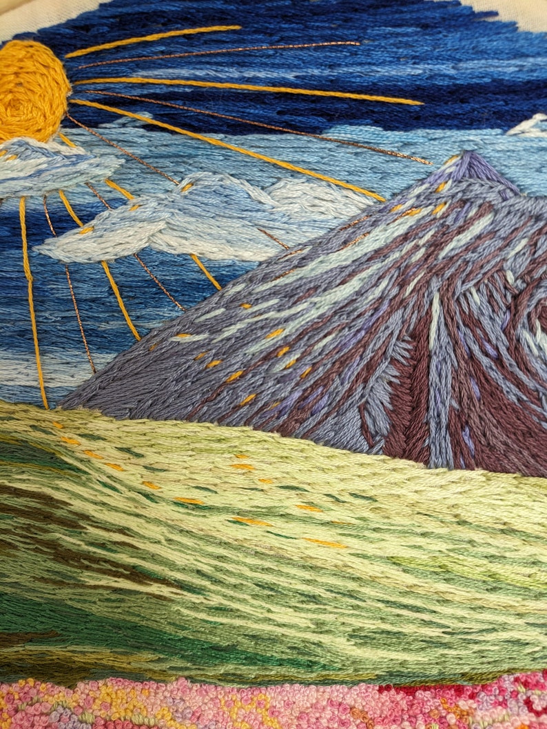Meadow and Mountain Embroidery - Etsy