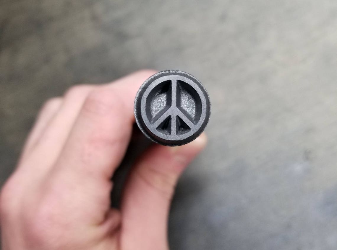 3/4 Graphite Peace Sign Stamp - Etsy
