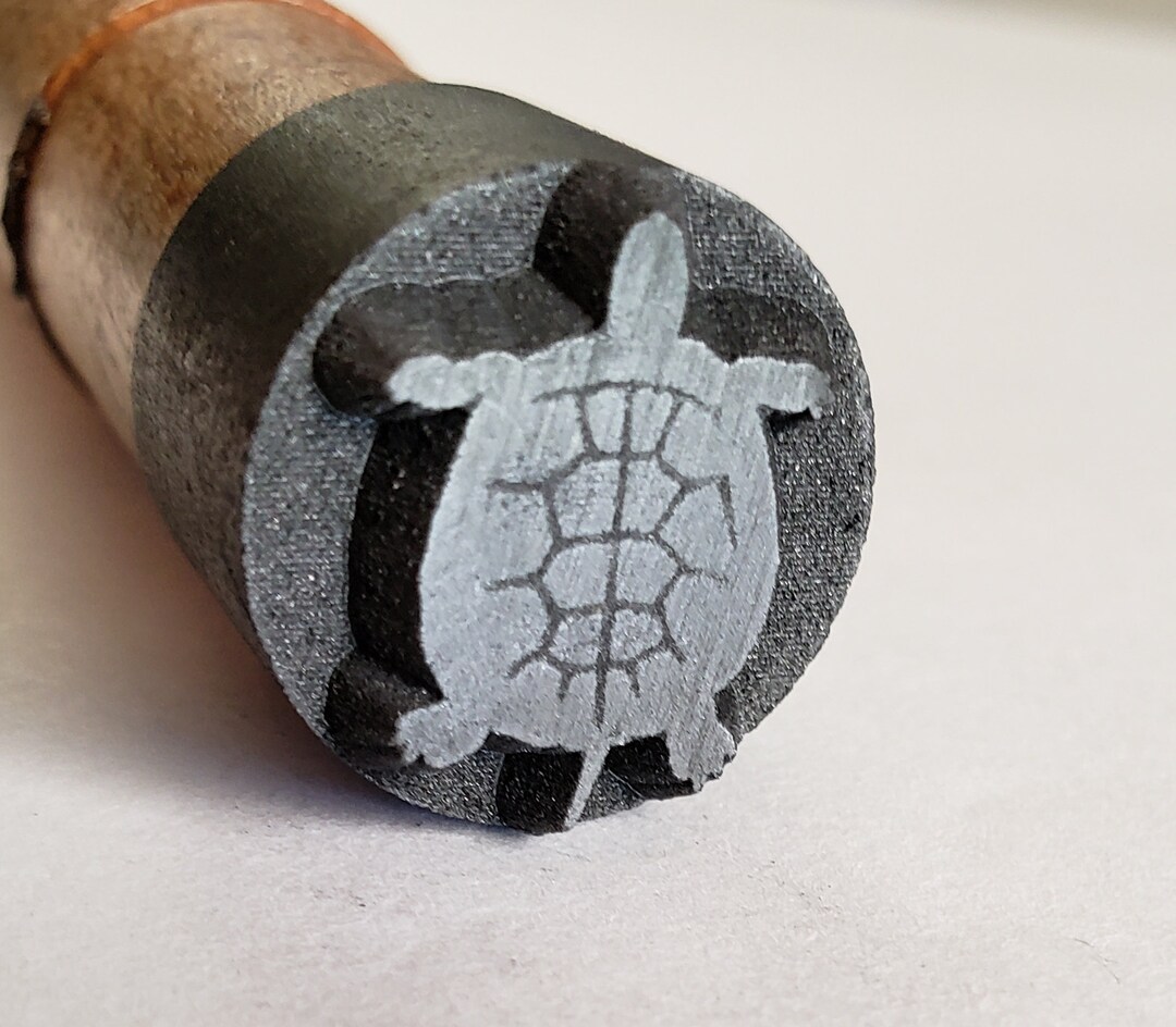 3/4 Graphite Turtle Stamp - Etsy