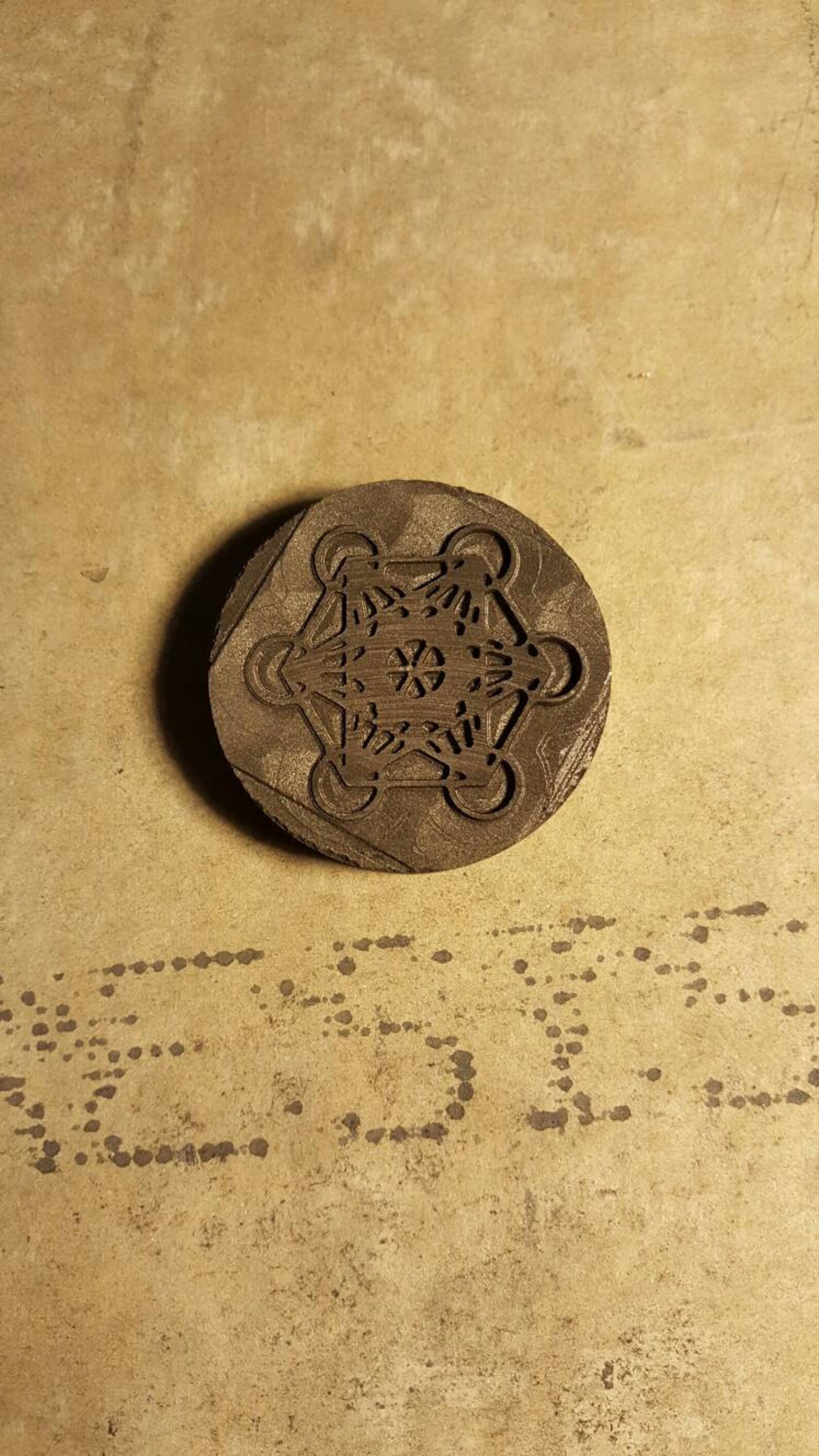 Graphite Stamp: Metratons Cube - Etsy