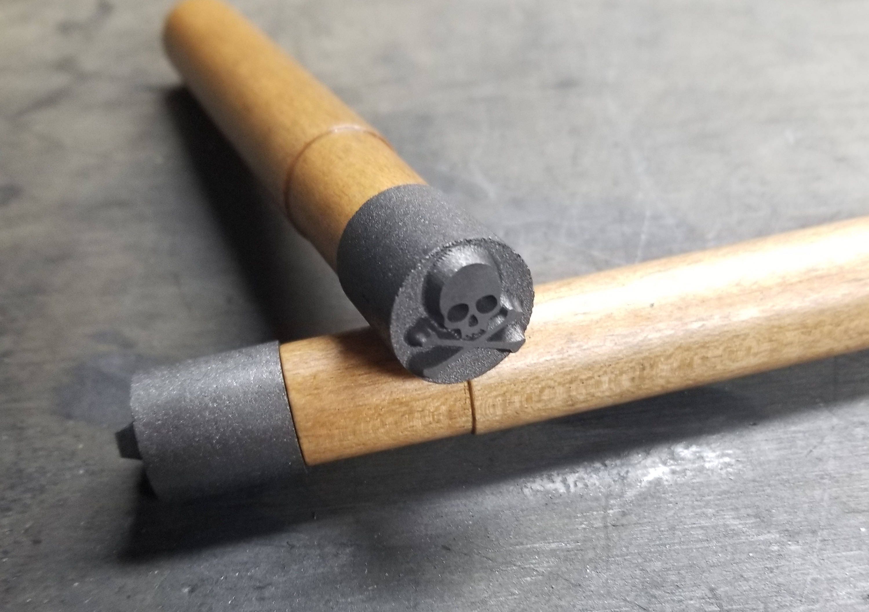 3/4 Graphite Skull and Crossbones Stamp - Etsy