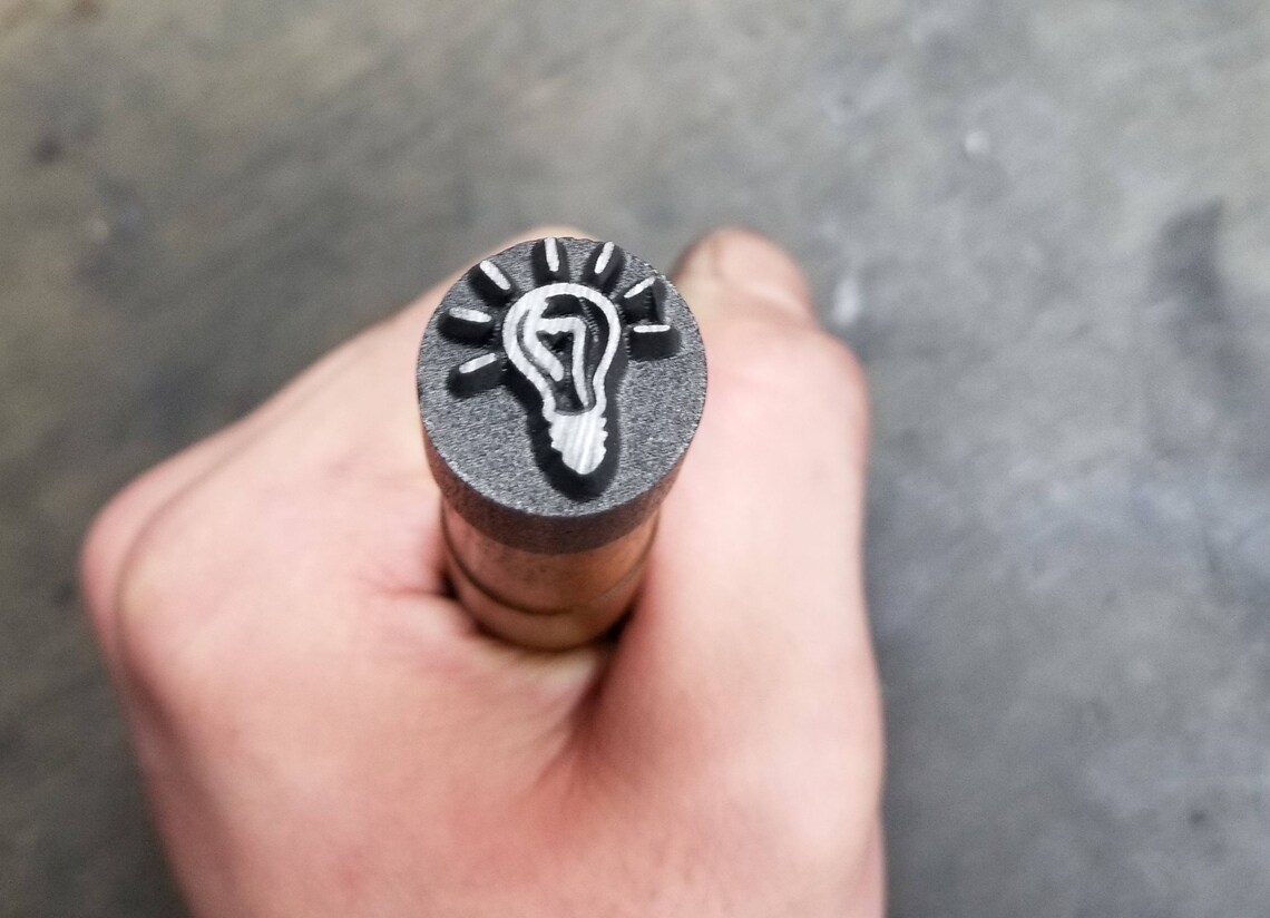 3/4 Graphite Lightbulb Stamp - Etsy