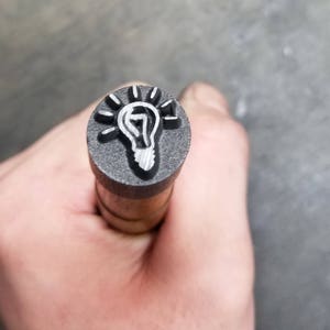 3/4" Graphite Lightbulb Stamp - Etsy