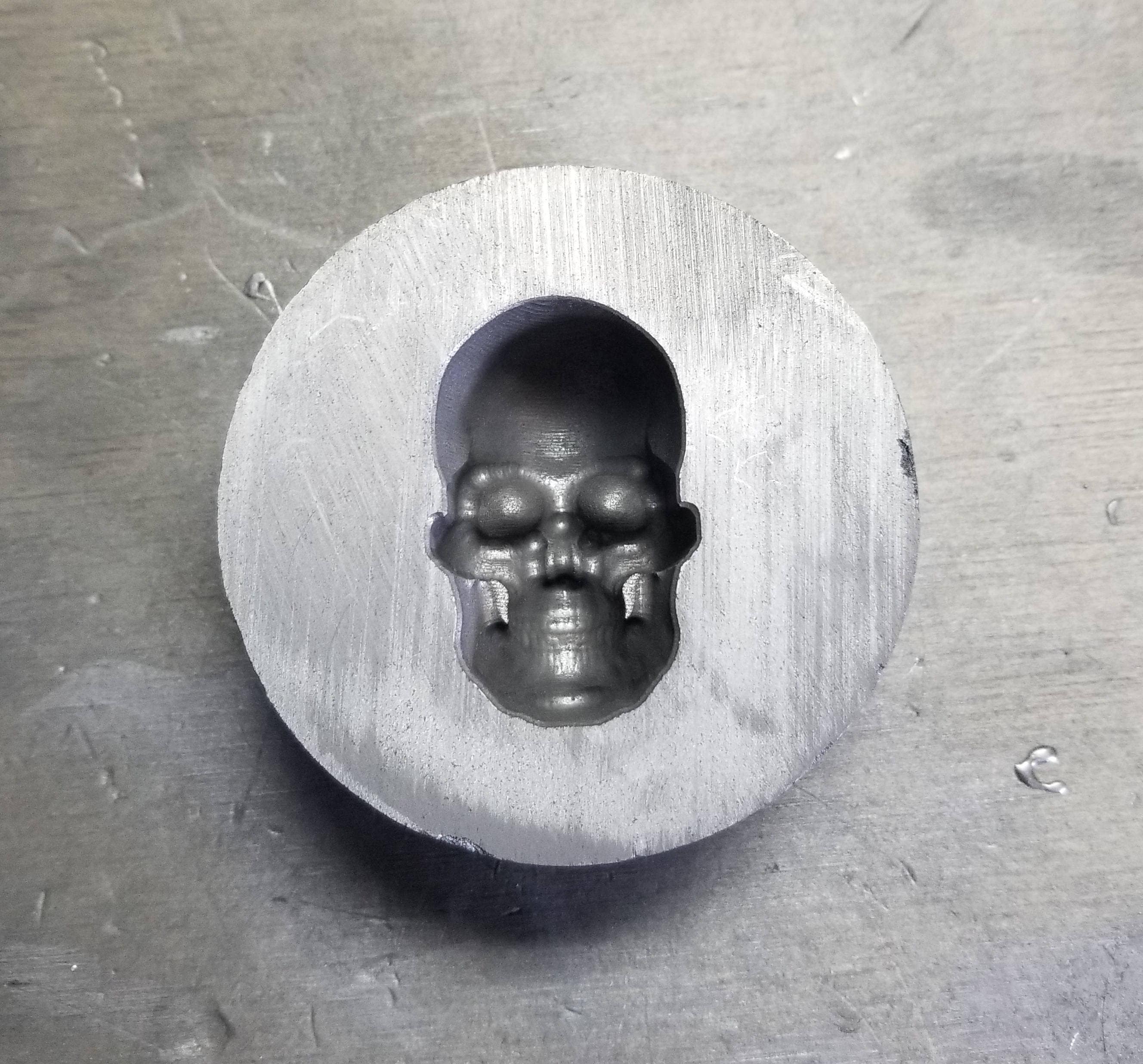 Graphite Mold: 3d Skull Version 2 Various Sizes | Etsy