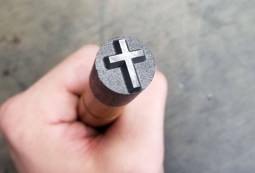 3/4" Graphite Cross Stamp - Etsy