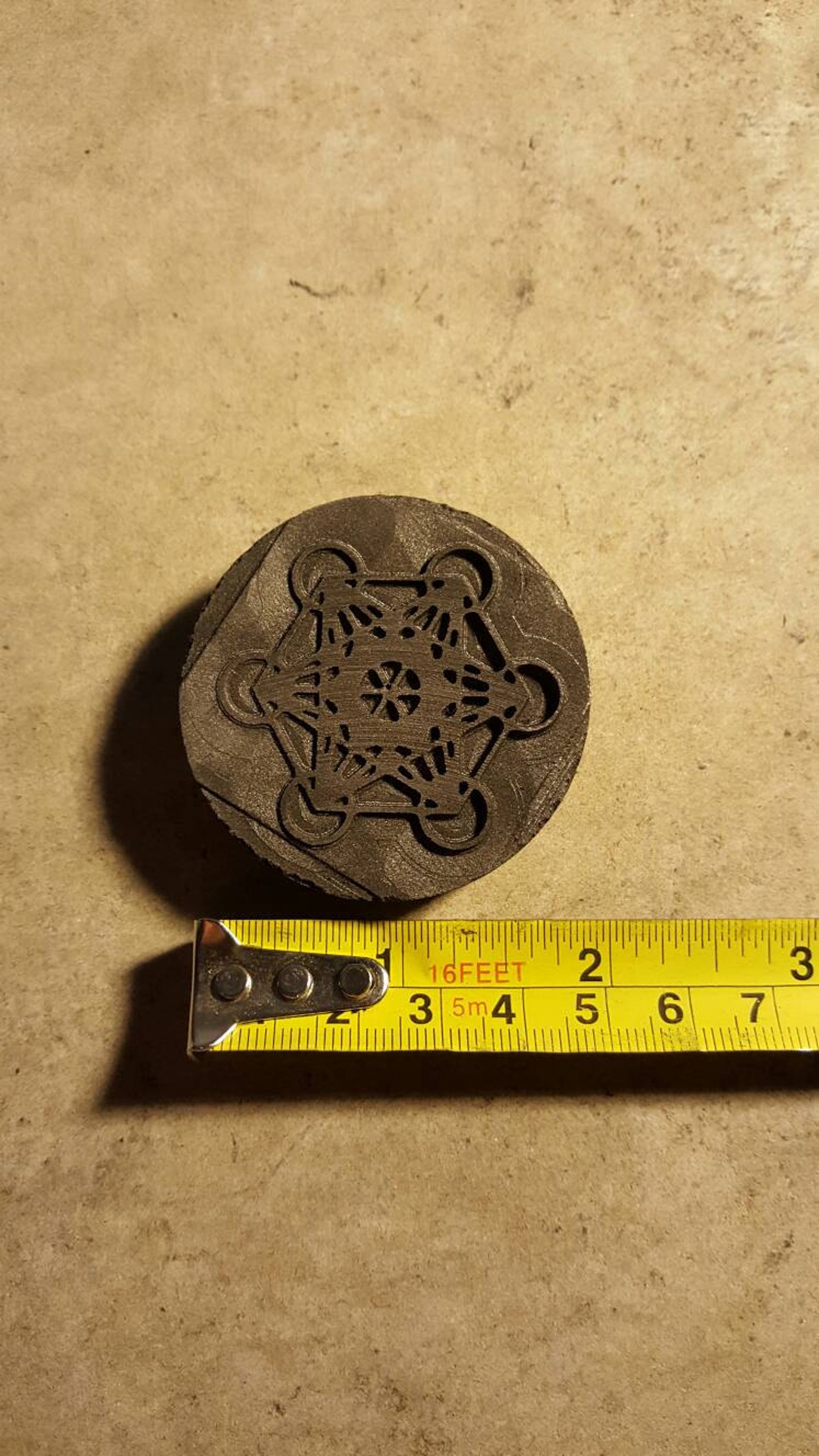 Graphite Stamp: Metratons Cube - Etsy