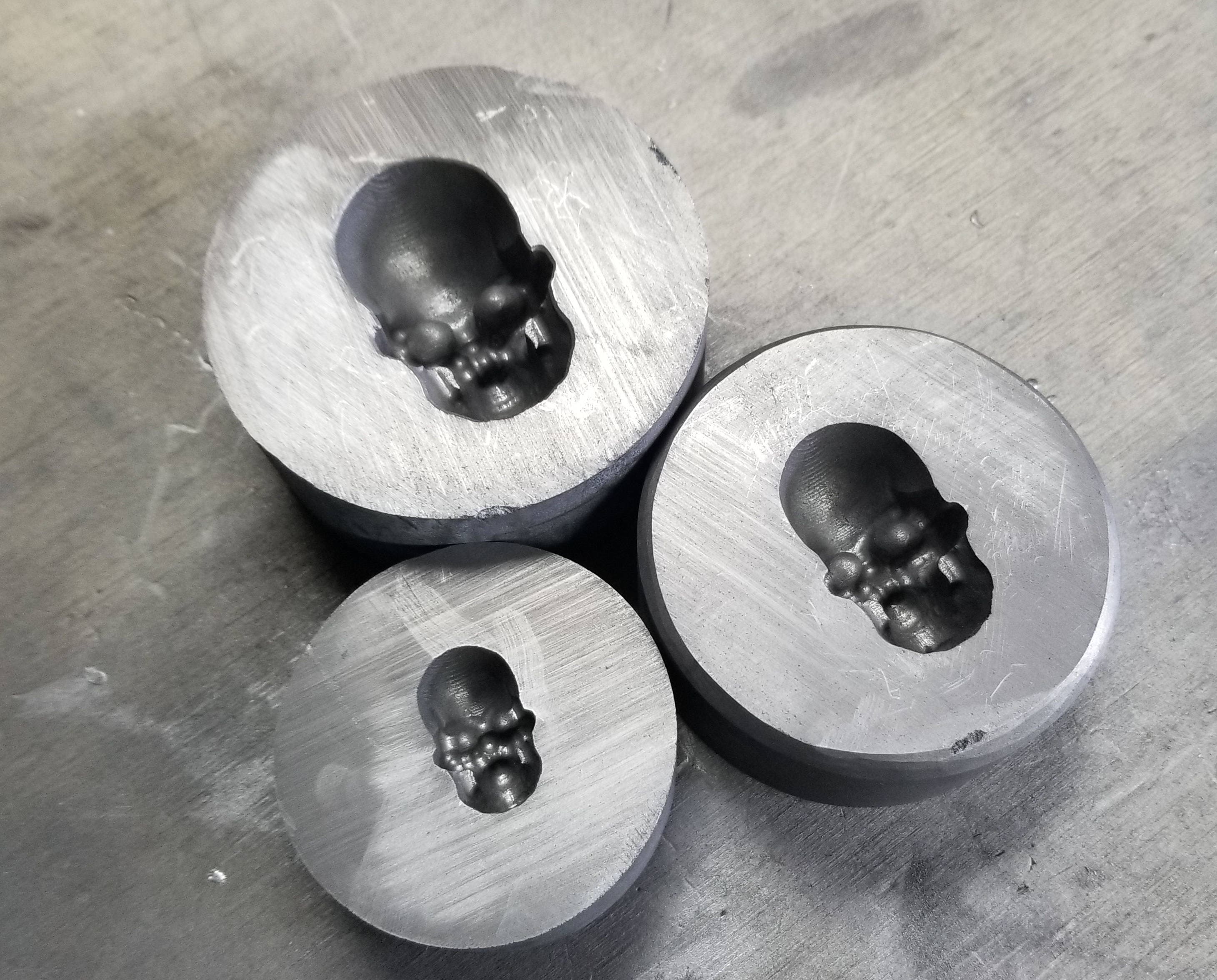 Graphite Mold: 3d Skull Version 2 Various Sizes - Etsy