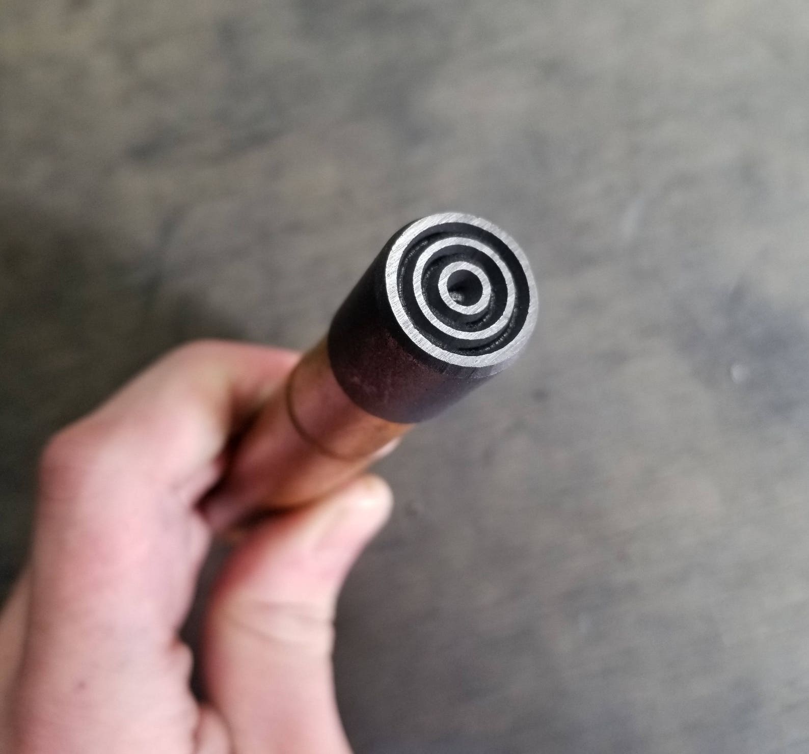 3/4 Graphite Target Inverted Stamp | Etsy