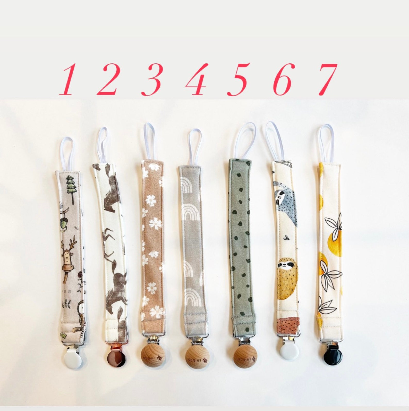 Organic Cotton Knit Pacifier Clips Organic Soother Clip - Etsy