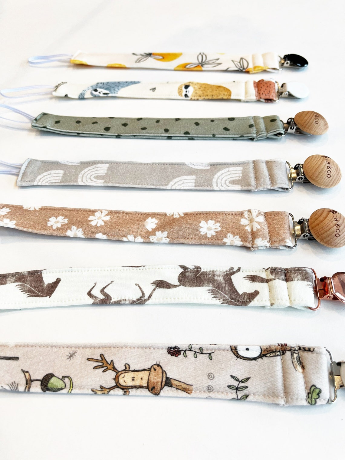 Organic Cotton Knit Pacifier Clips Organic Soother Clip - Etsy