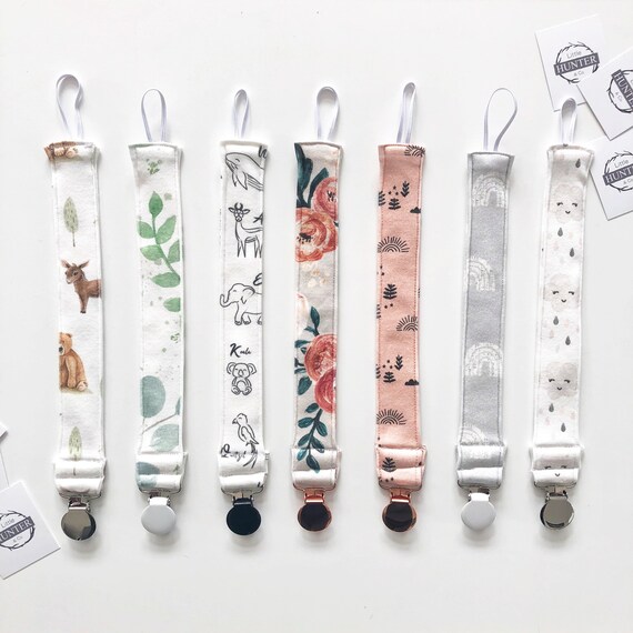 Organic cotton knit pacifier clips organic soother clip | Etsy