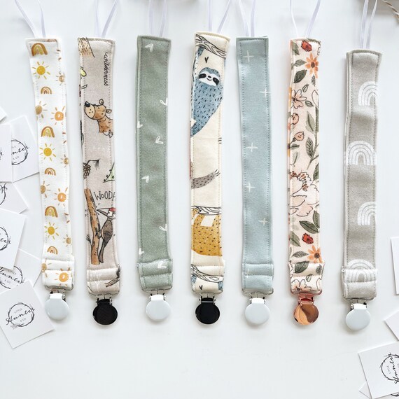 Organic Cotton Knit Pacifier Clips Organic Soother Clip - Etsy