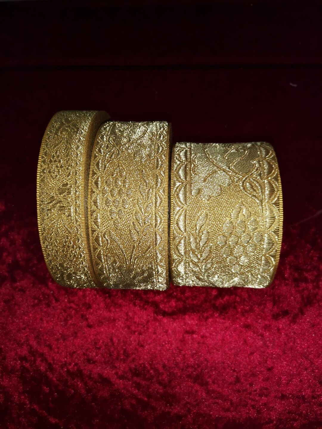 Religious Light Gold Vine Design Jacquard Metallic Trim 2,5 Cm 4 Cm and ...