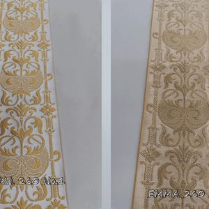 Liturgical Fabric Orphrey Panel Trim/16 Cm Wide/15 Color Combinations ...