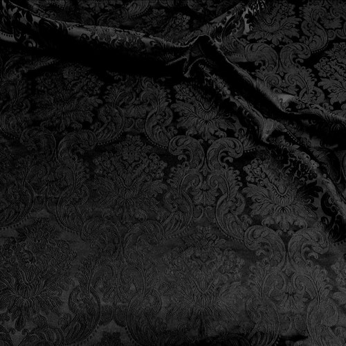 Black Brocade Fabric Jacquard Fabric Dragon Style Brocade - Etsy